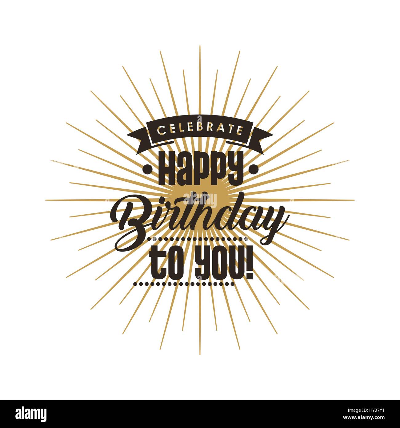 Happy birthday text label, vector illustration design Stock Vector ...