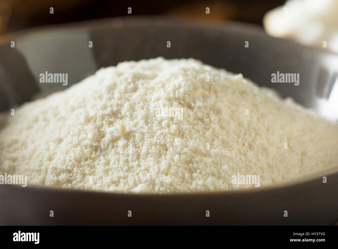 Raw Organic Dry White Coconut Flour for Baking Stock Photo - Alamy