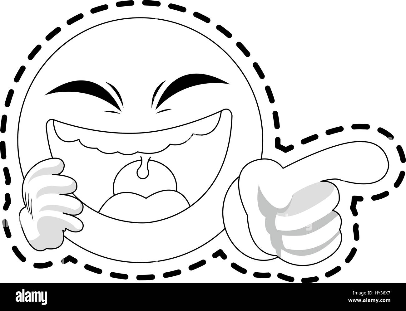 Person making funny face Stock Vector Images - Alamy