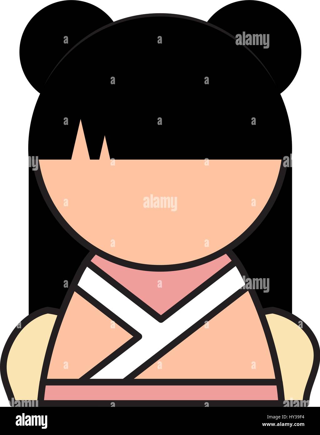 cute japanese doll icon vector illustration design Stock Vector Image ...