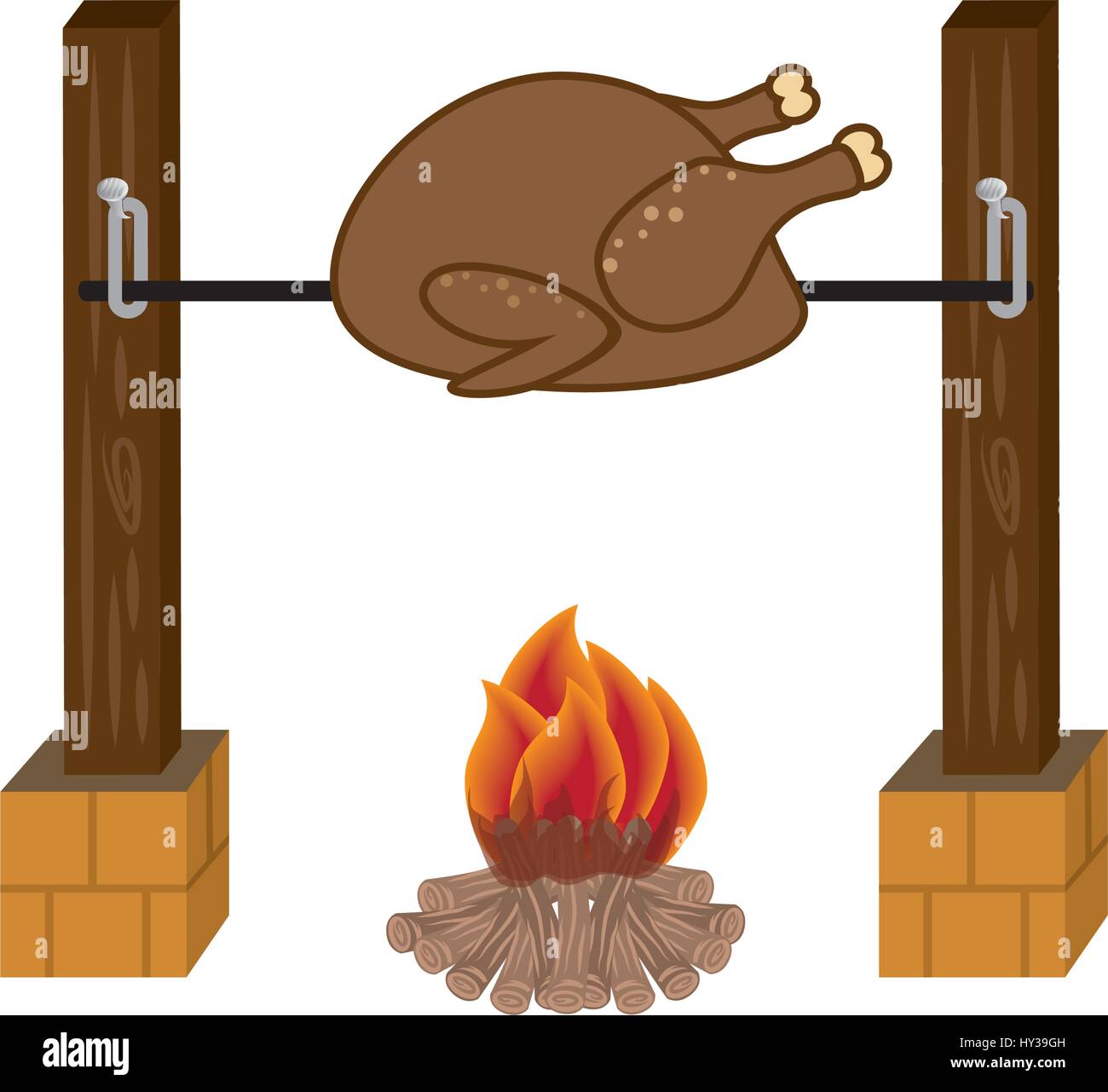 Picnic cooking campfire icon Stock Vector Image & Art - Alamy