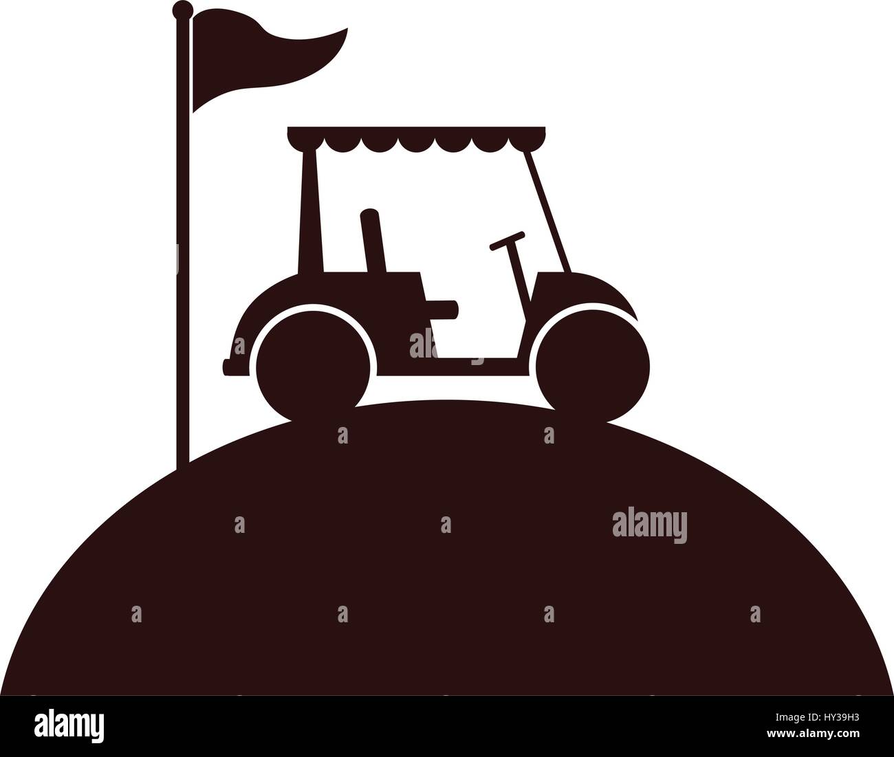 Electric golf car Stock Vector Images - Alamy