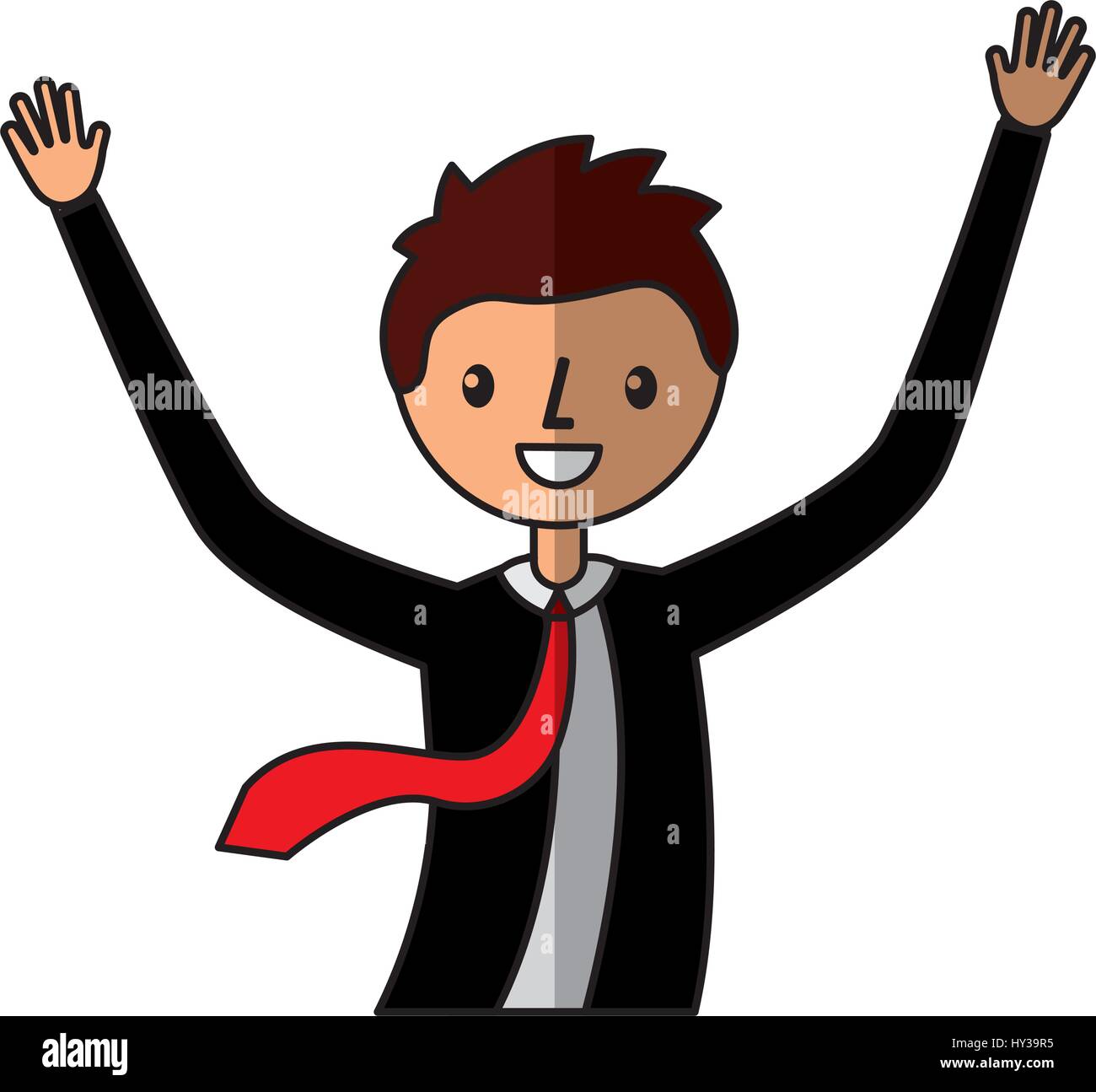 businessman celebrating avatar character vector illustration design ...