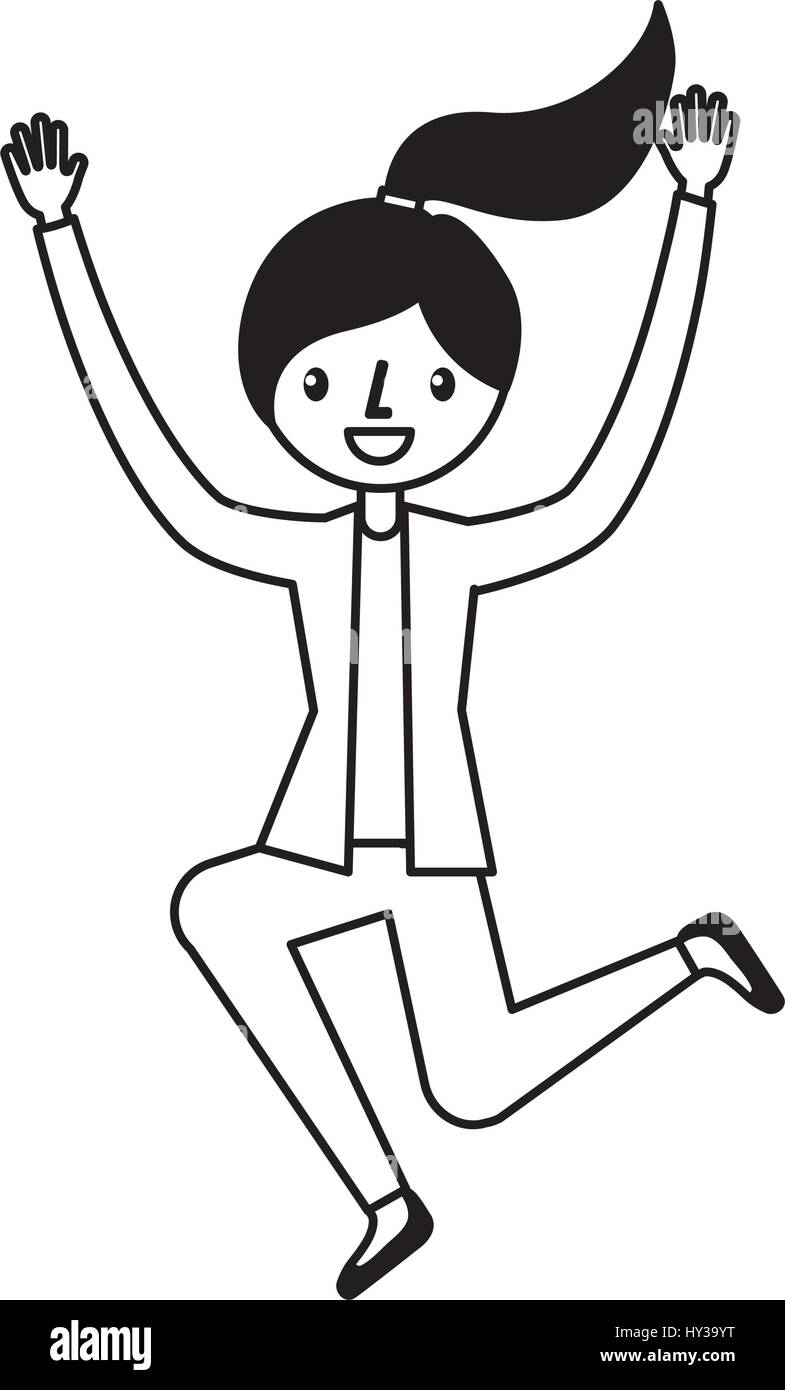 businesswoman celebrating avatar character vector illustration design ...