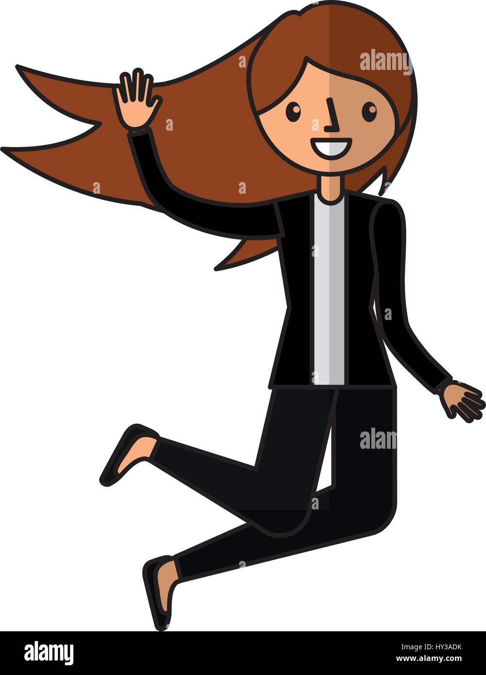 businesswoman celebrating avatar character Stock Vector Image & Art - Alamy