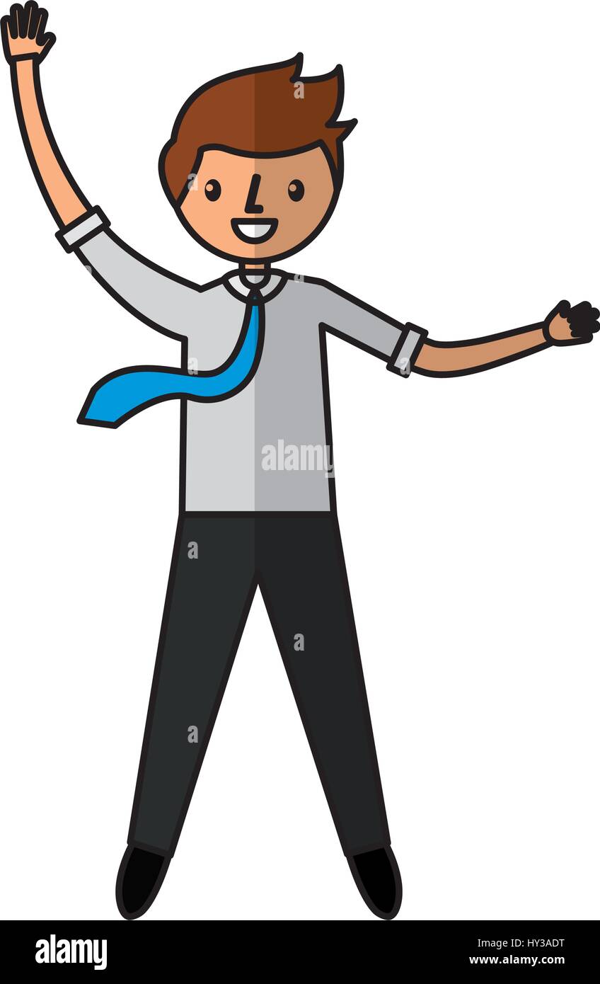 Businessman celebrating avatar character Stock Vector Images - Alamy