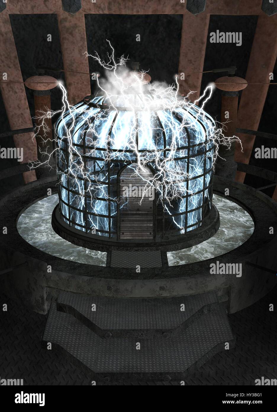 Faraday cage, illustration Stock Photo - Alamy