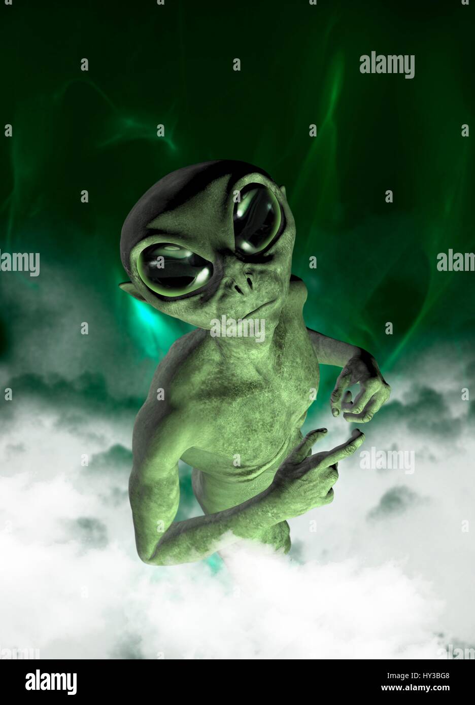 Gray alien face hi-res stock photography and images - Alamy