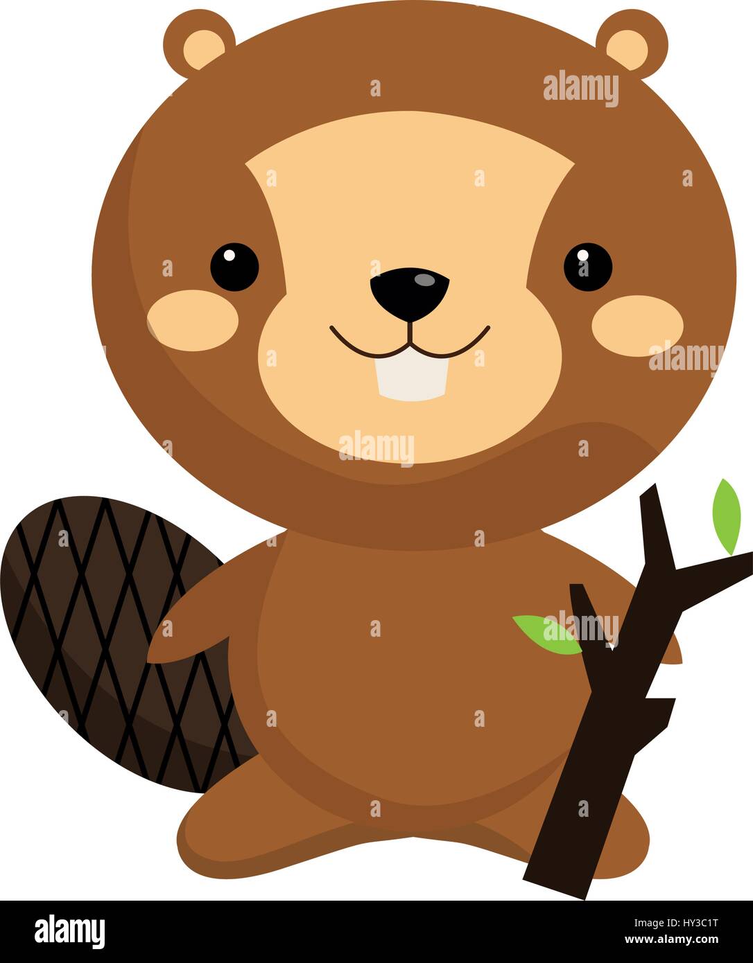 cute beaver icon Stock Vector Image & Art - Alamy