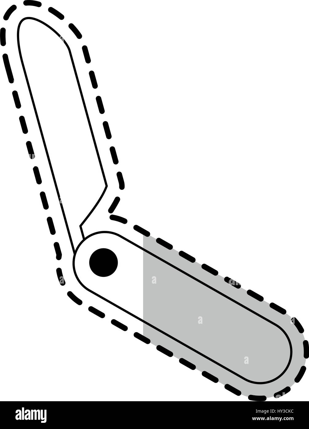 Razor blade thin line Cut Out Stock Images & Pictures - Alamy