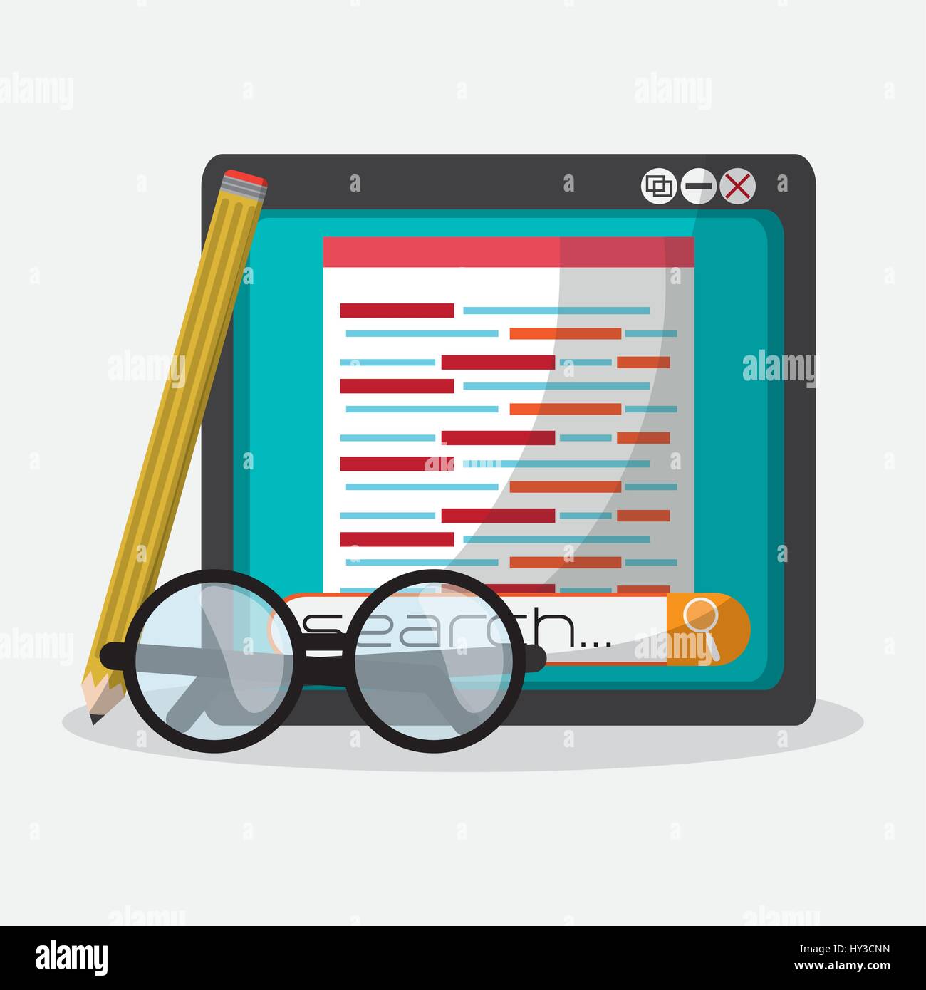 Research concept tablet icons Stock Vector Images - Alamy