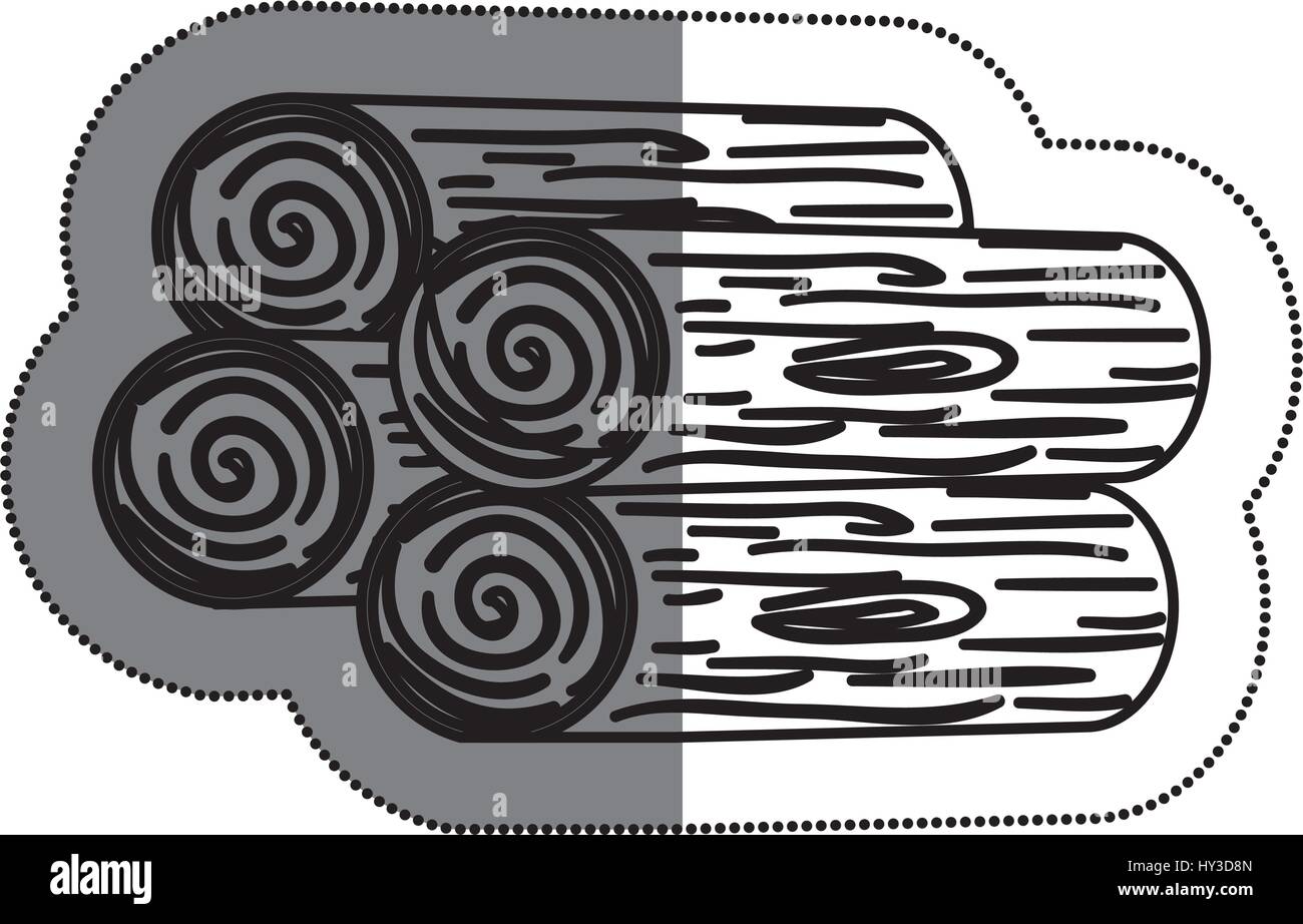 Cut tree logs stack Stock Vector Images - Alamy