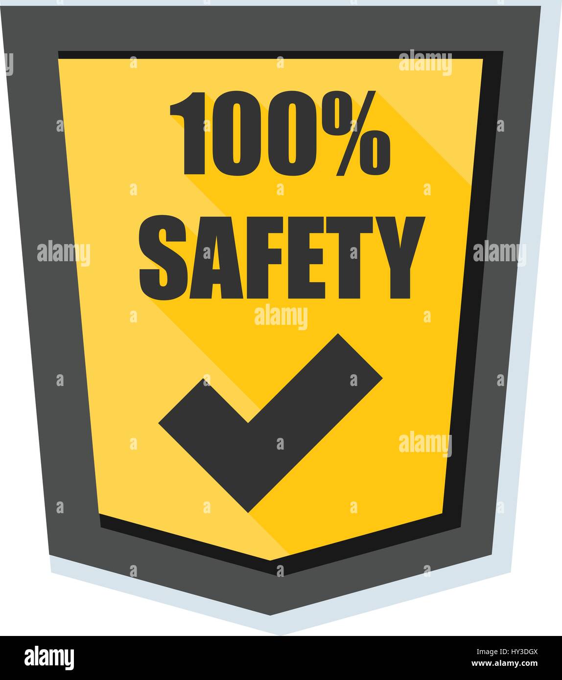 100% Safety shield illustration Stock Vector Image & Art - Alamy