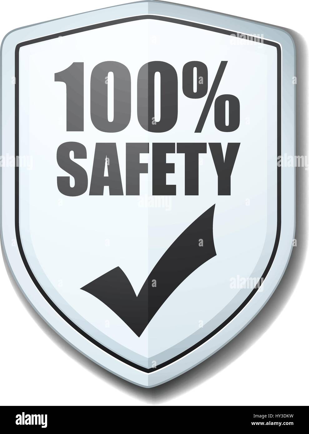 100% Safety shield illustration Stock Vector Image & Art - Alamy