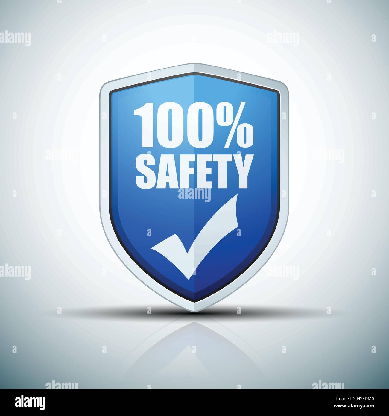 100% Safety shield illustration Stock Vector Image & Art - Alamy