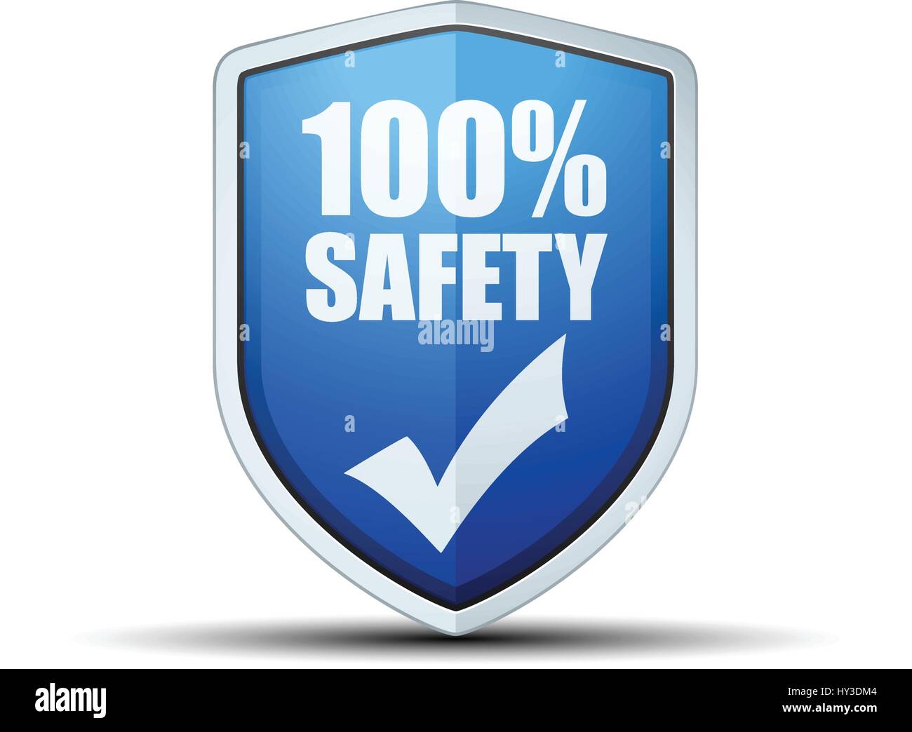 100% Safety shield illustration Stock Vector Image & Art - Alamy