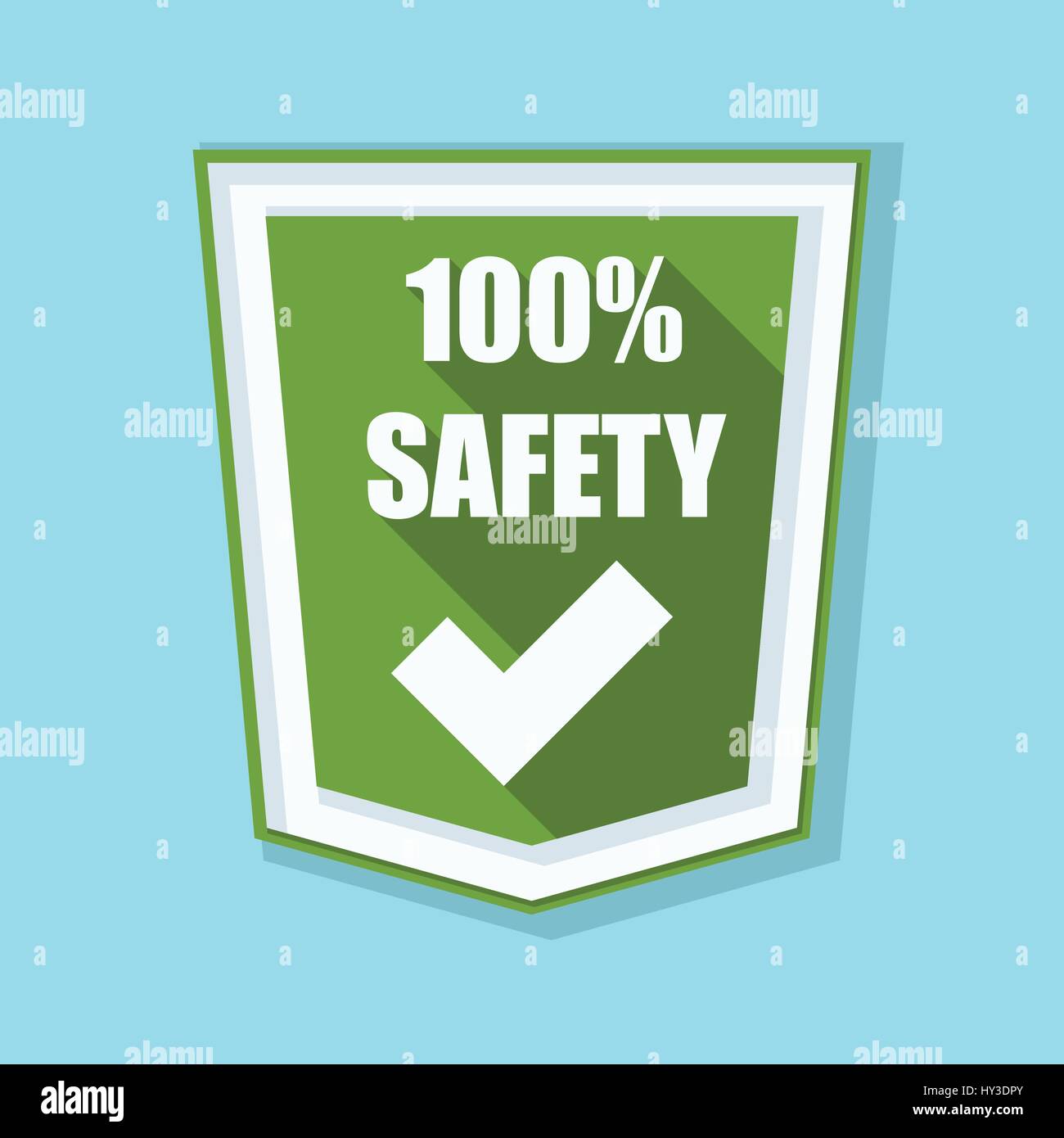 100% Safety shield illustration Stock Vector Image & Art - Alamy