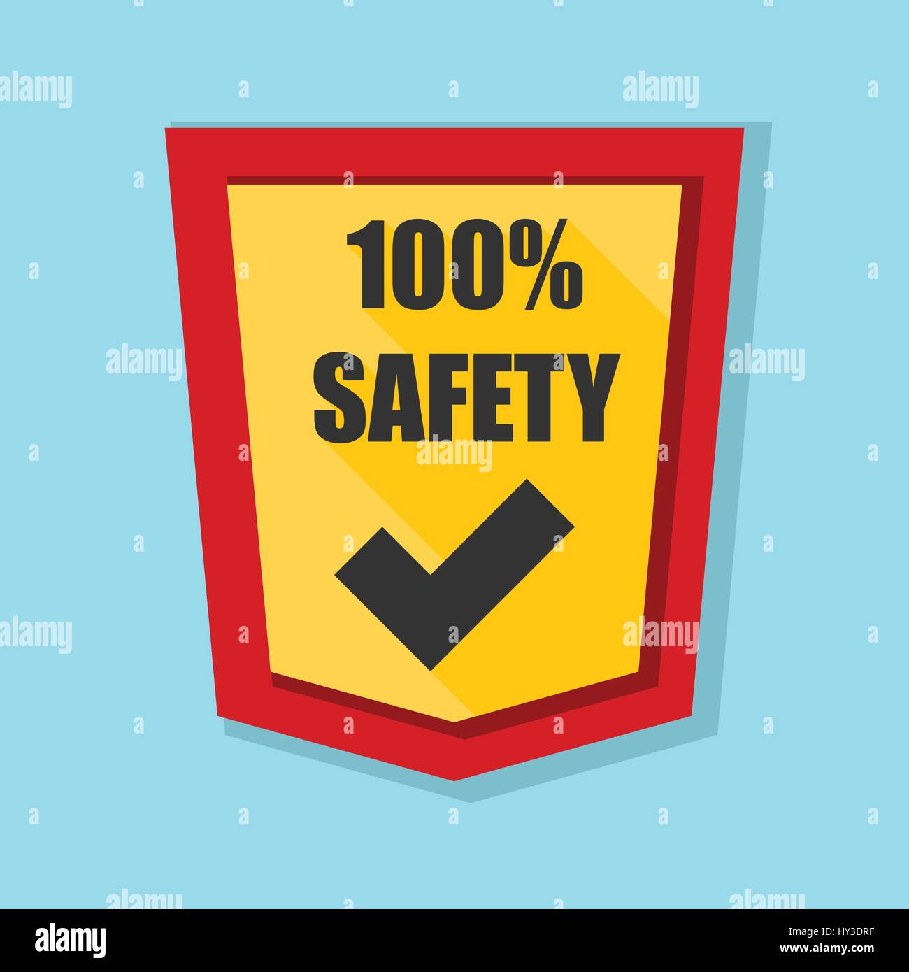 100% Safety shield illustration Stock Vector Image & Art - Alamy
