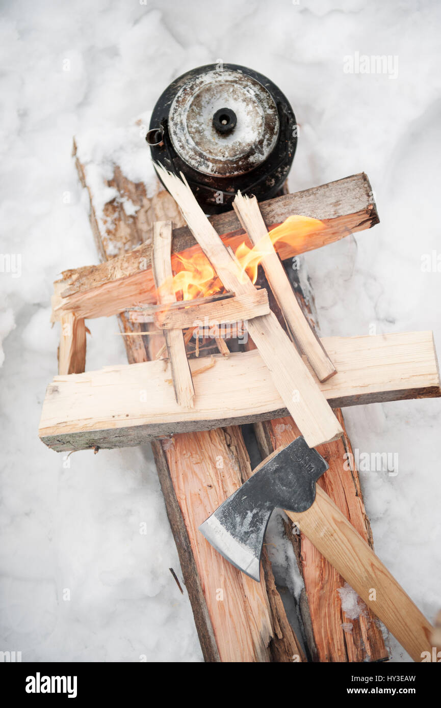 Campfire Snow High Resolution Stock Photography and Images - Alamy