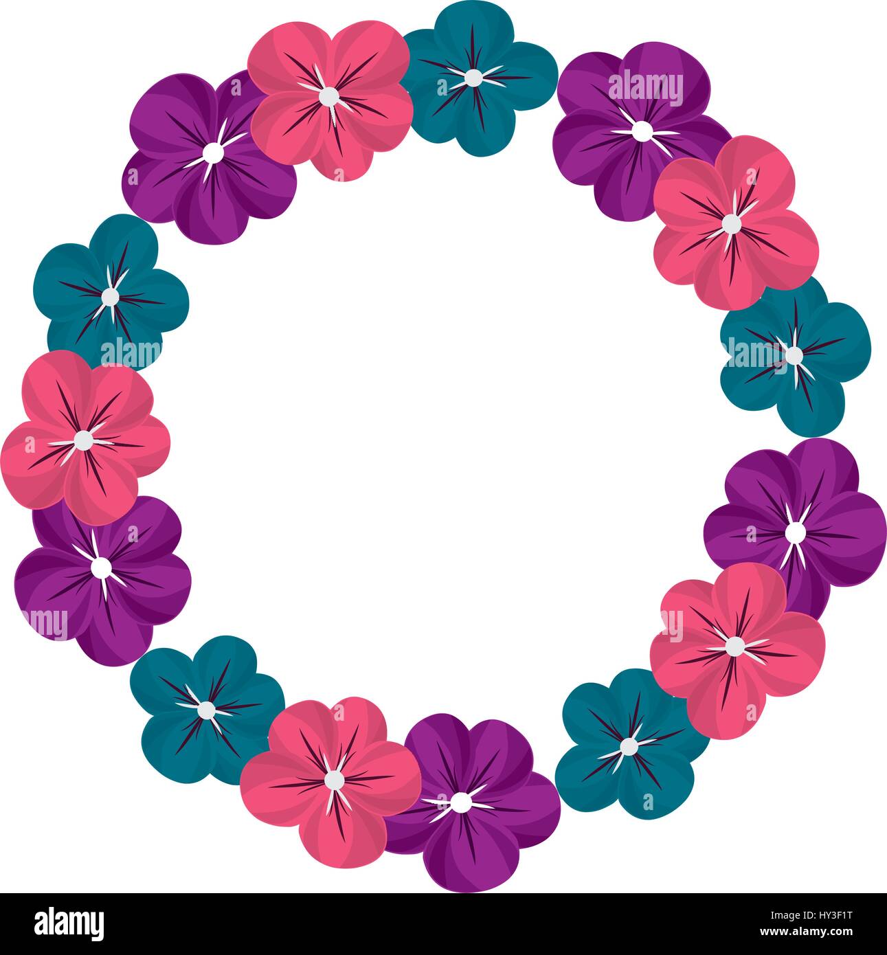 round flowers decoration design Stock Vector Image & Art - Alamy