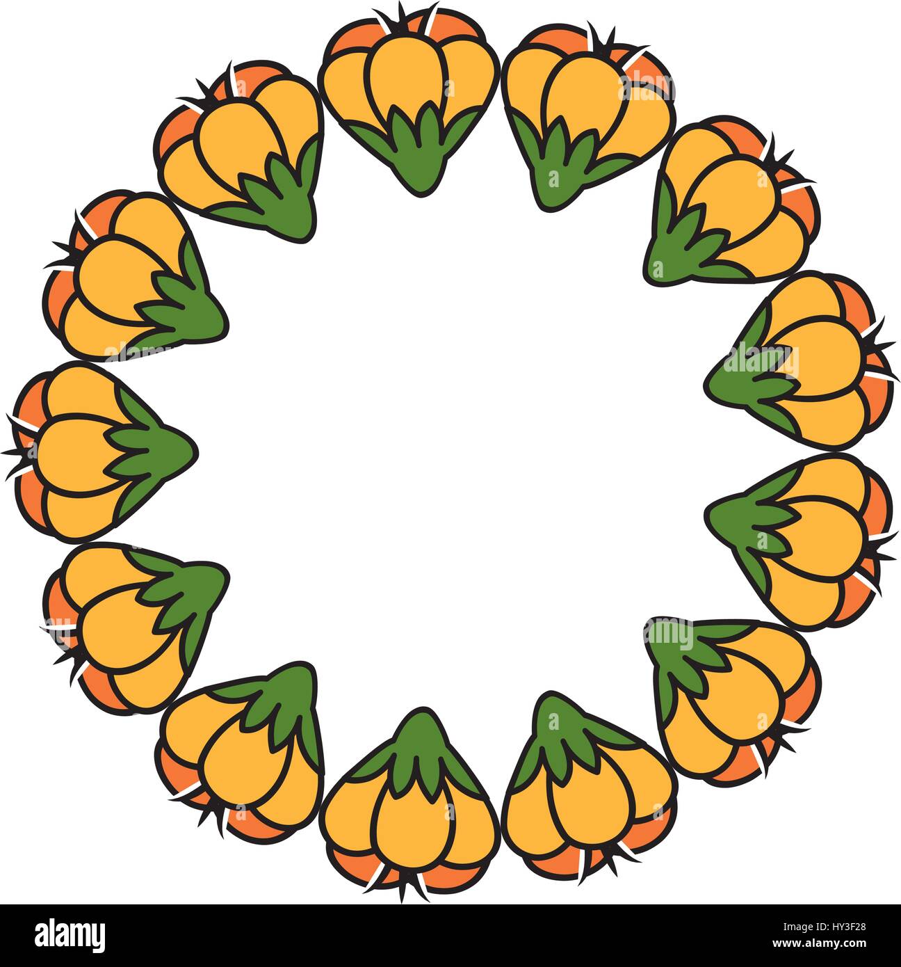 round flowers decoration design Stock Vector Image & Art - Alamy