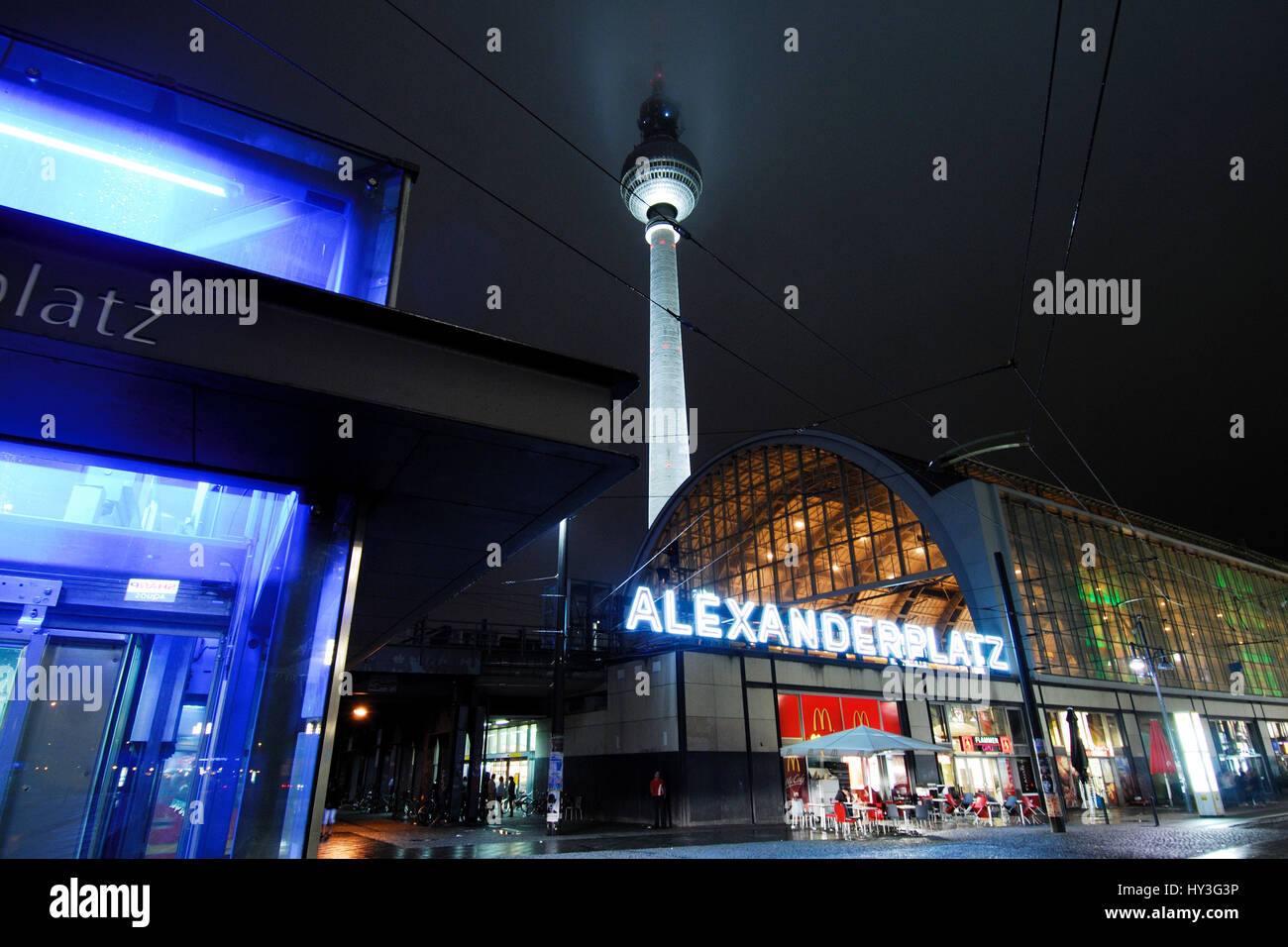 Berlin, Alexanderplatz, night, City, Mitte Stock Photo - Alamy