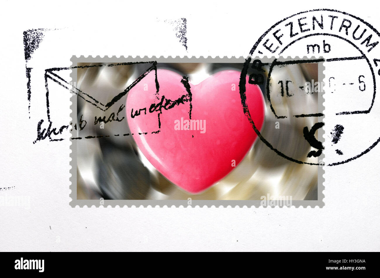 Stamp With Hearts High Resolution Stock Photography and Images - Alamy