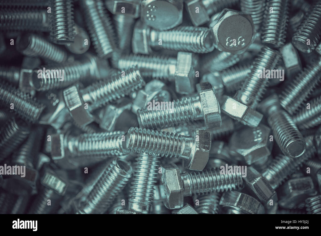 New shiny metallic bolts hi-res stock photography and images - Alamy