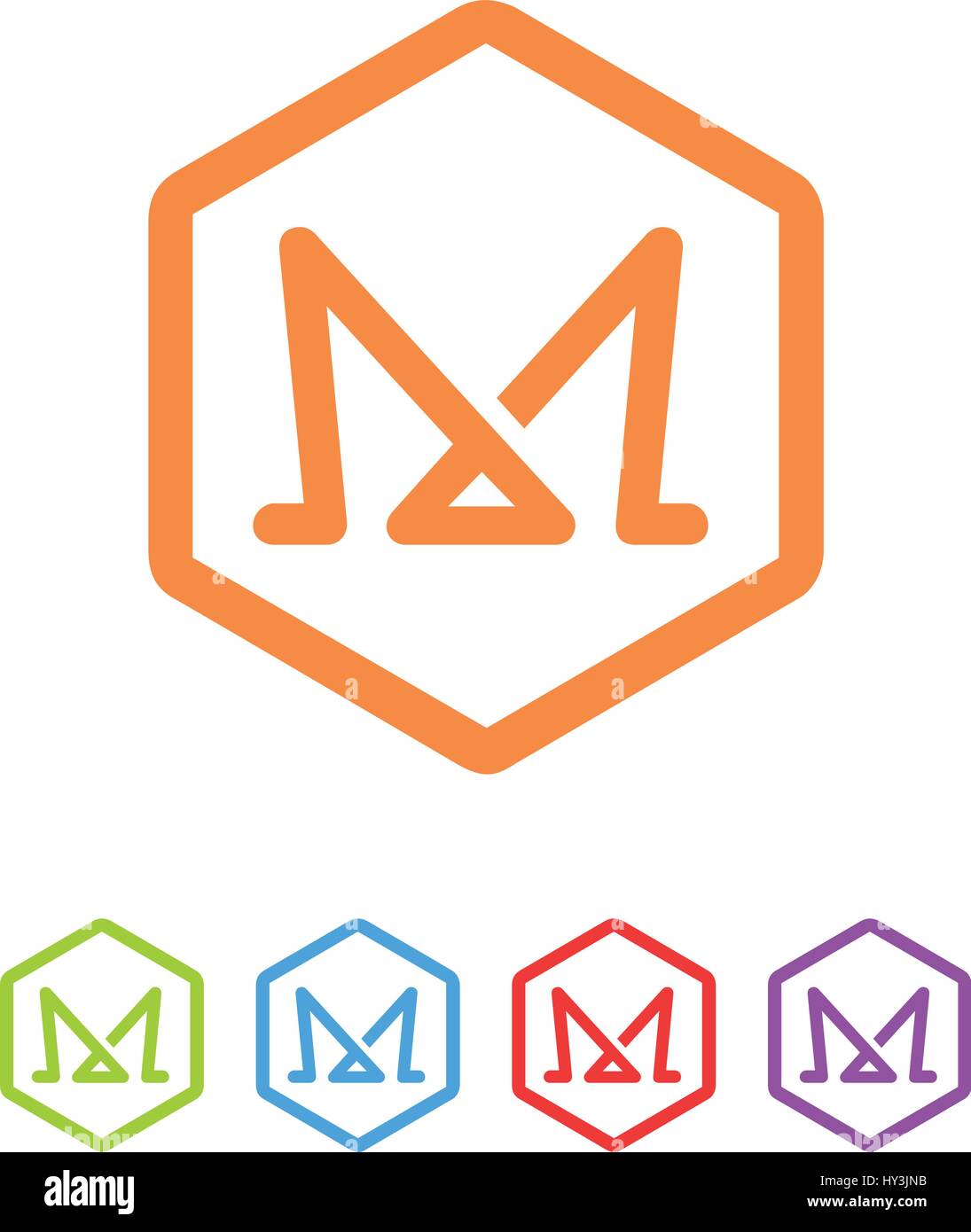 letter M symbol, vector illustration design Stock Vector Image & Art ...