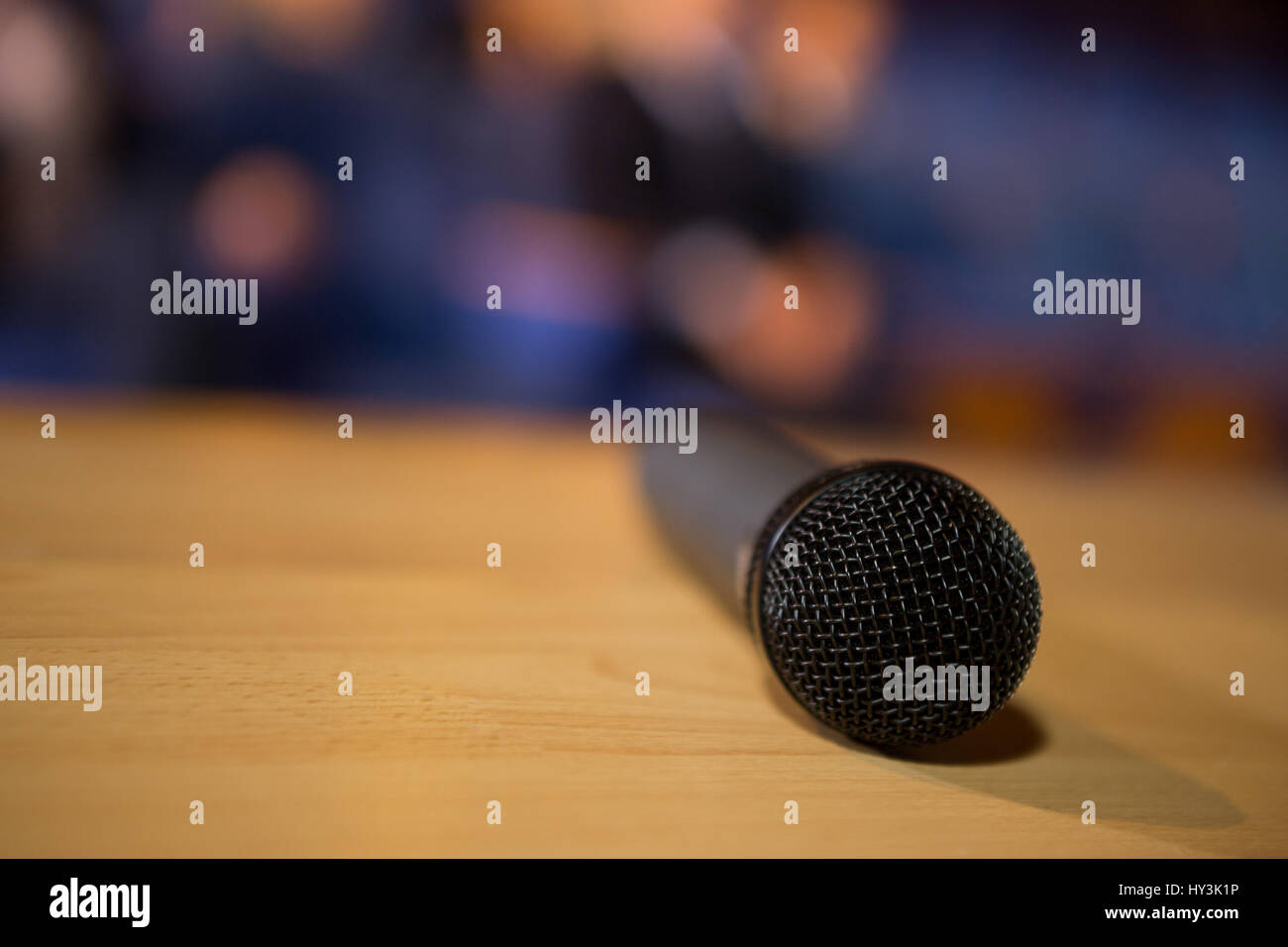 Close-up of microphone in conference room Stock Photo - Alamy