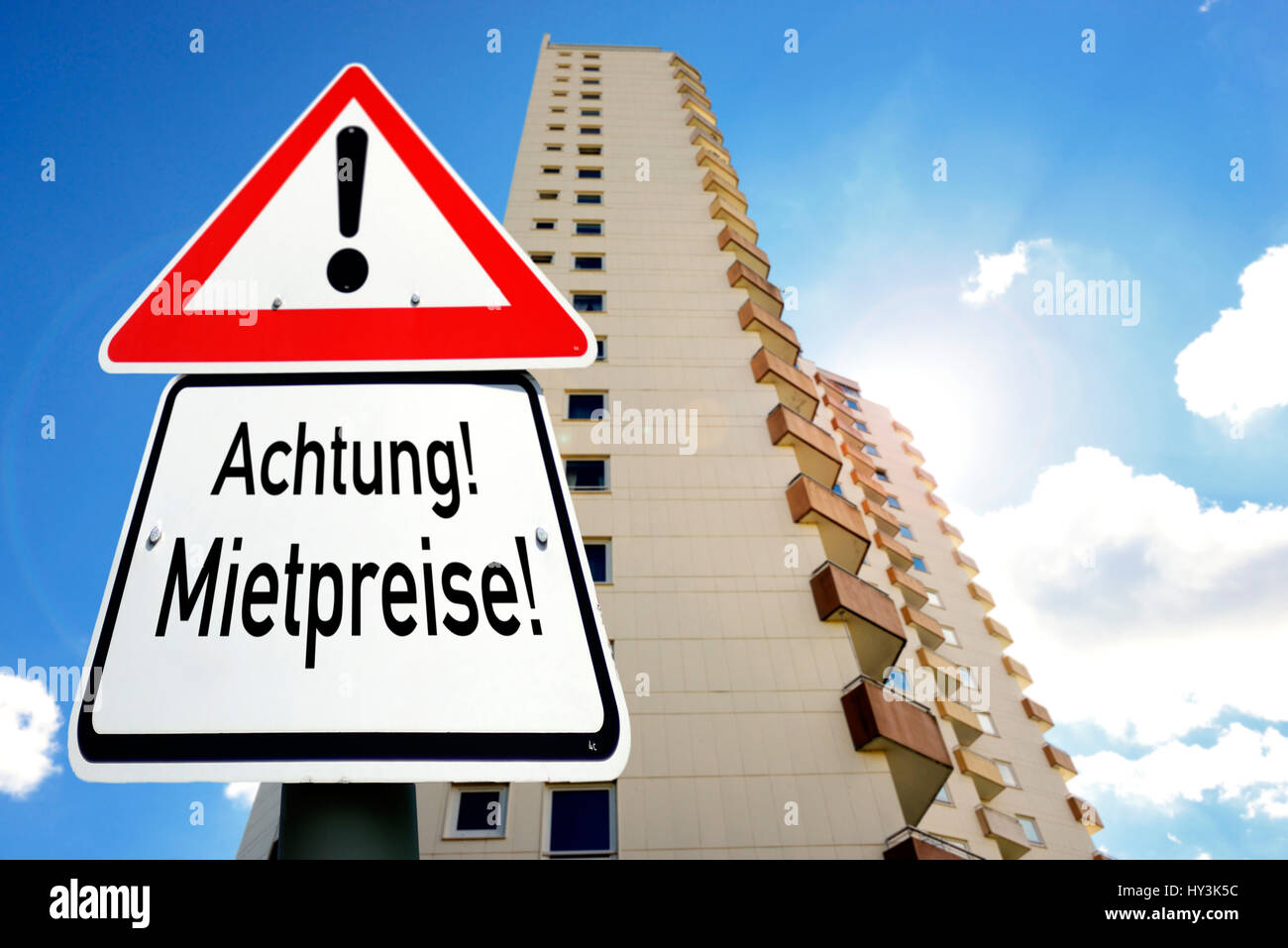 High rents road sign hi-res stock photography and images - Alamy