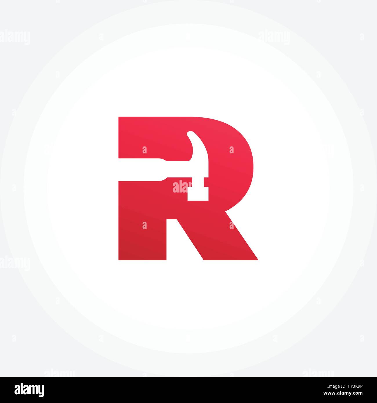 letter R Symbol design illustration, Creative Concept of Repair Stock ...