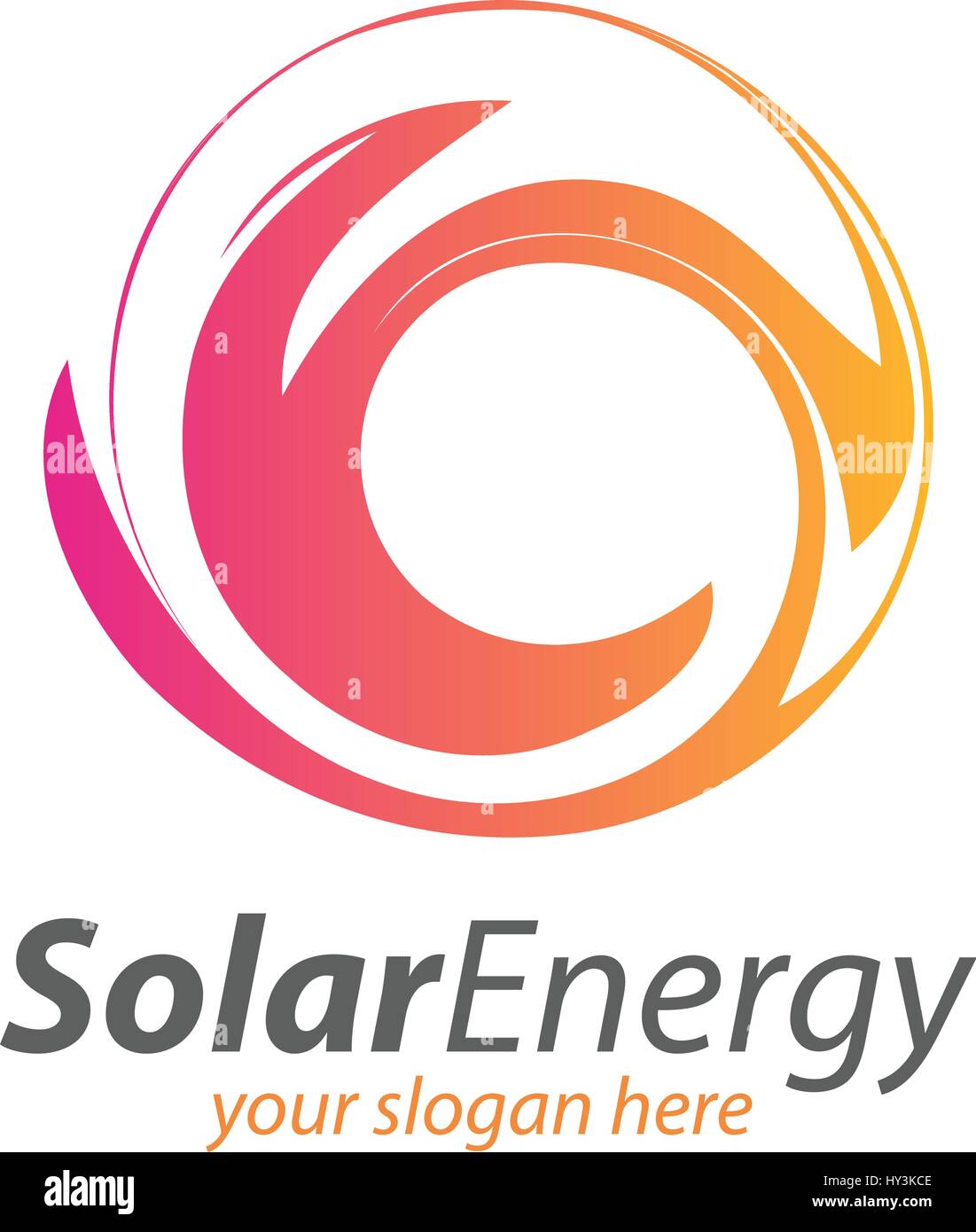 Solar Technology Symbol Design, abstract circle shape Stock Vector ...
