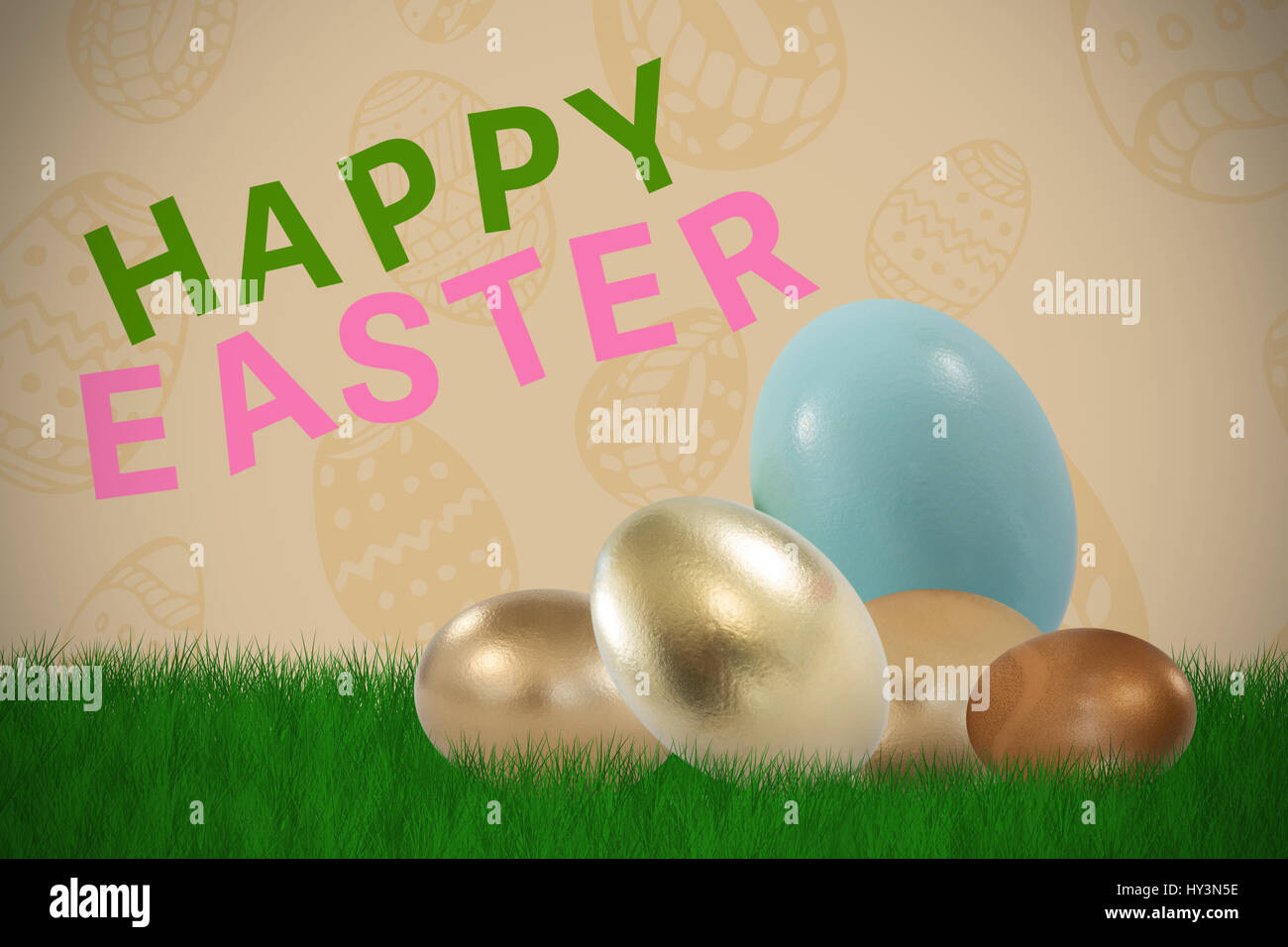 Big and small shiny Easter eggs against maroon background Stock Photo ...