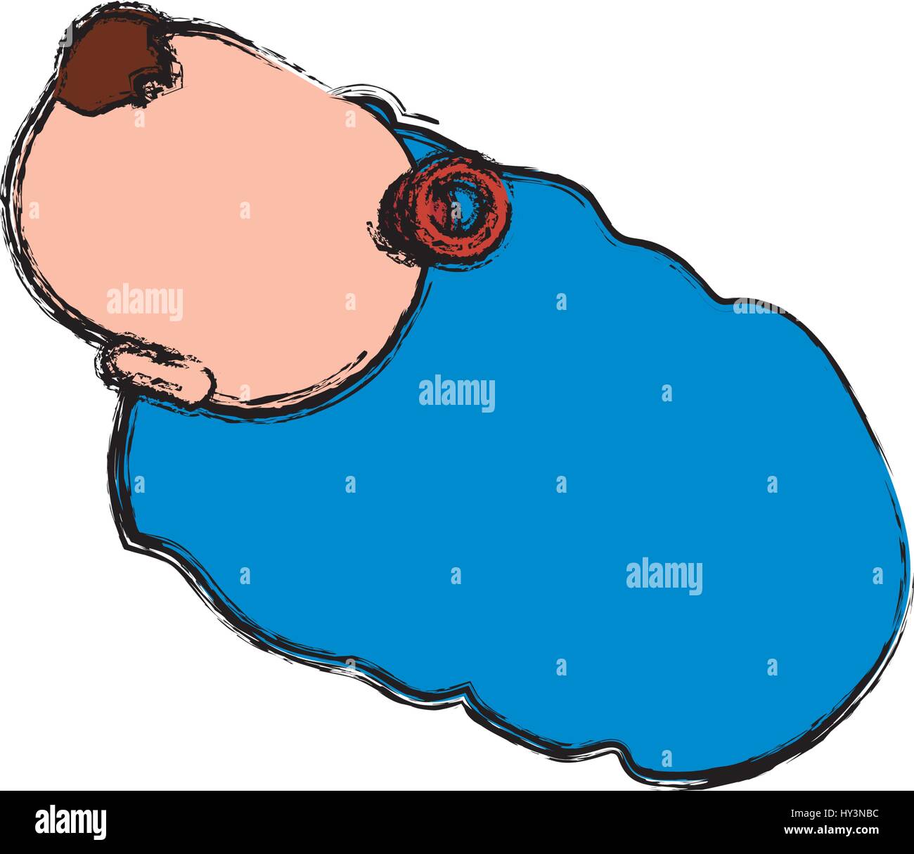 baby newborn child blushed faceless vector icon illustration Stock ...