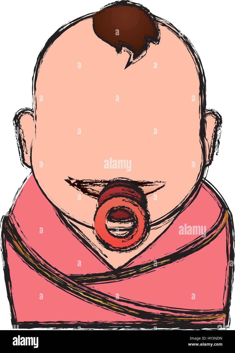 baby newborn child blushed faceless vector icon illustration Stock ...