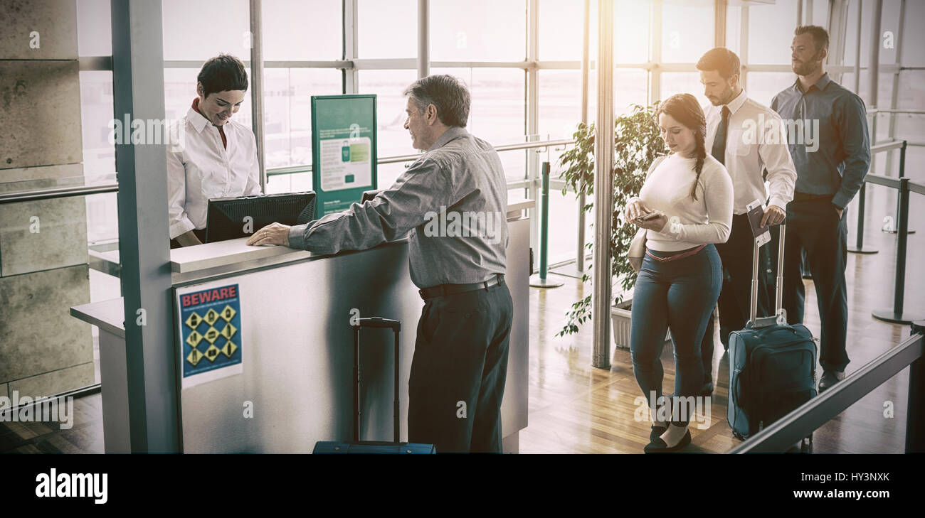 3d people in queue hi-res stock photography and images - Alamy
