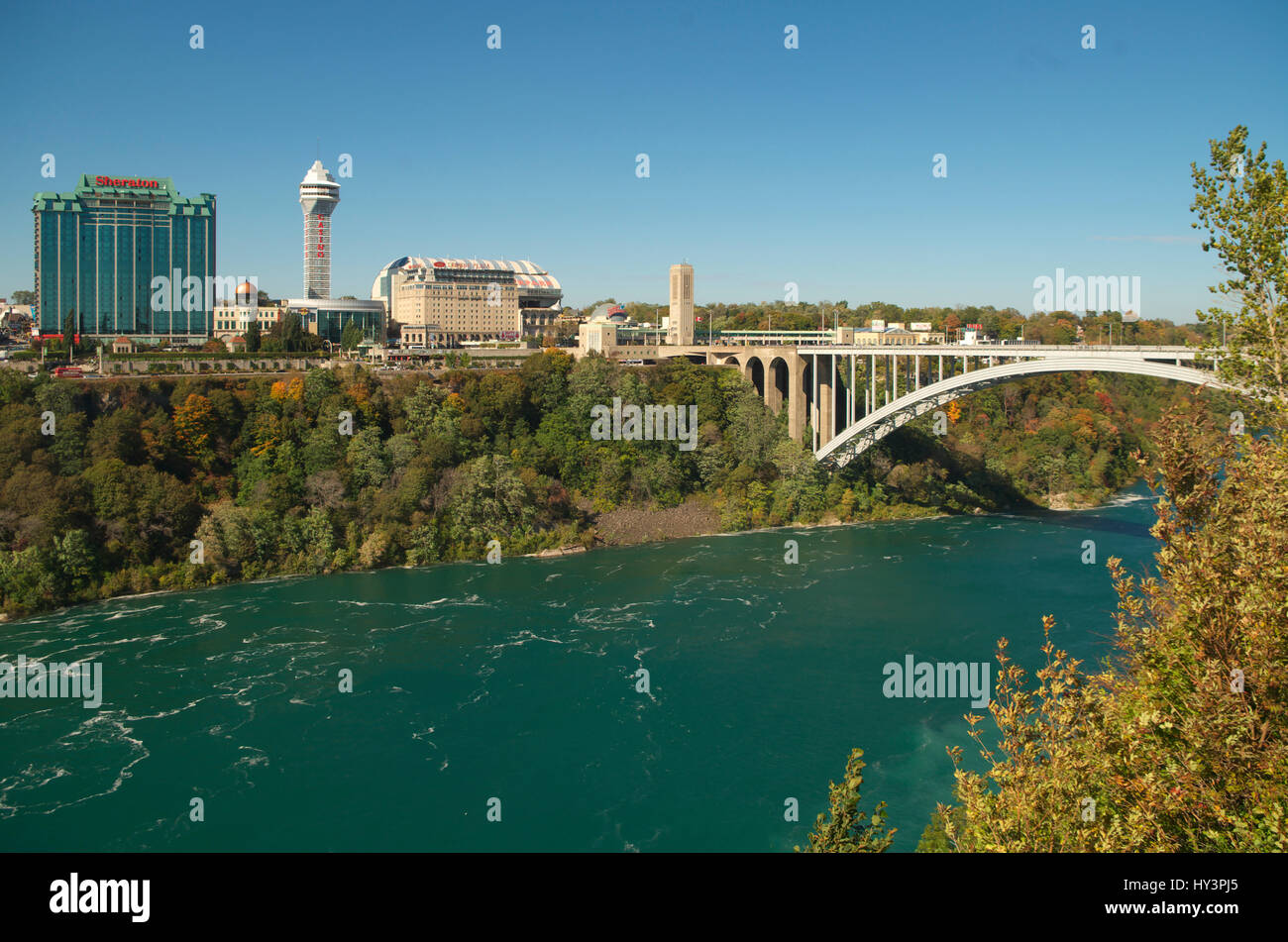 Rainbow Bridge into Canada Stock Photo - Alamy