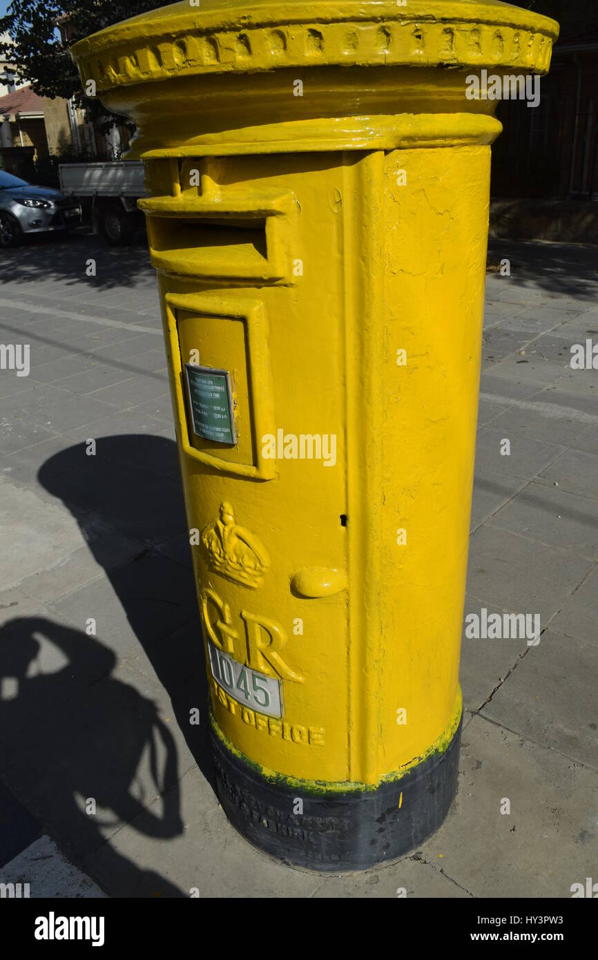 Colonial period pillar box in Cyprus Stock Photo - Alamy