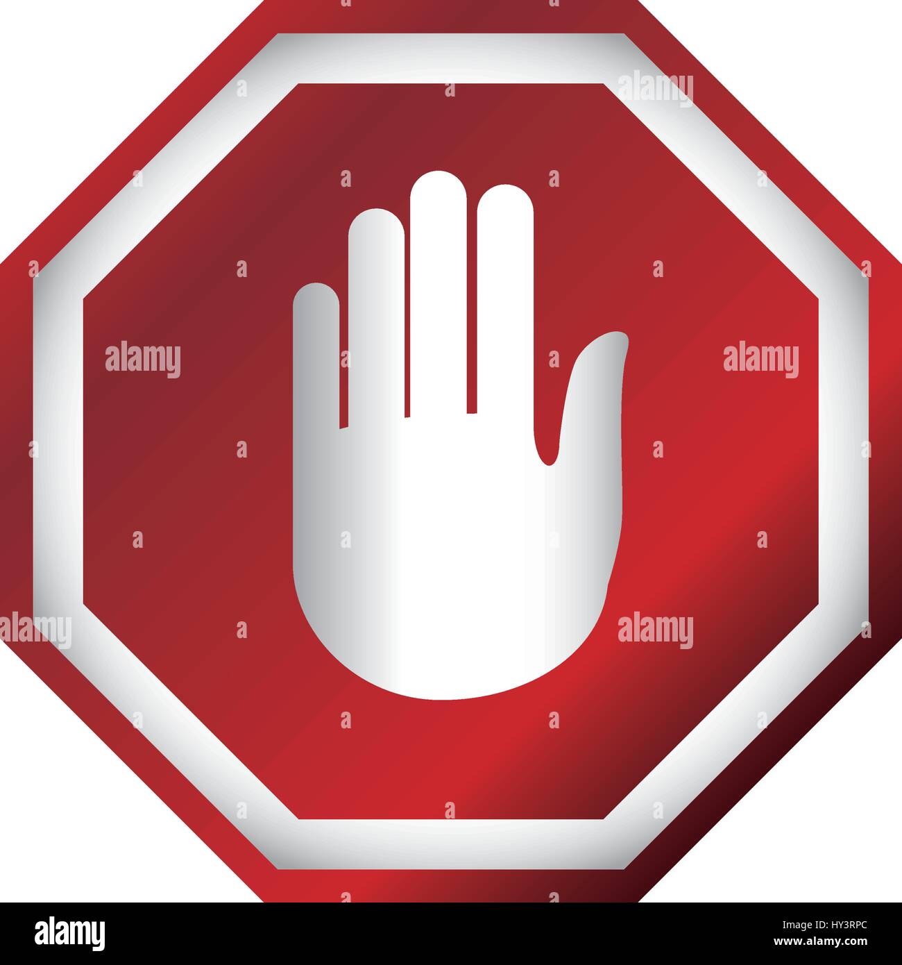 stop sign hand vector icon illustration clipart Stock Vector Image ...