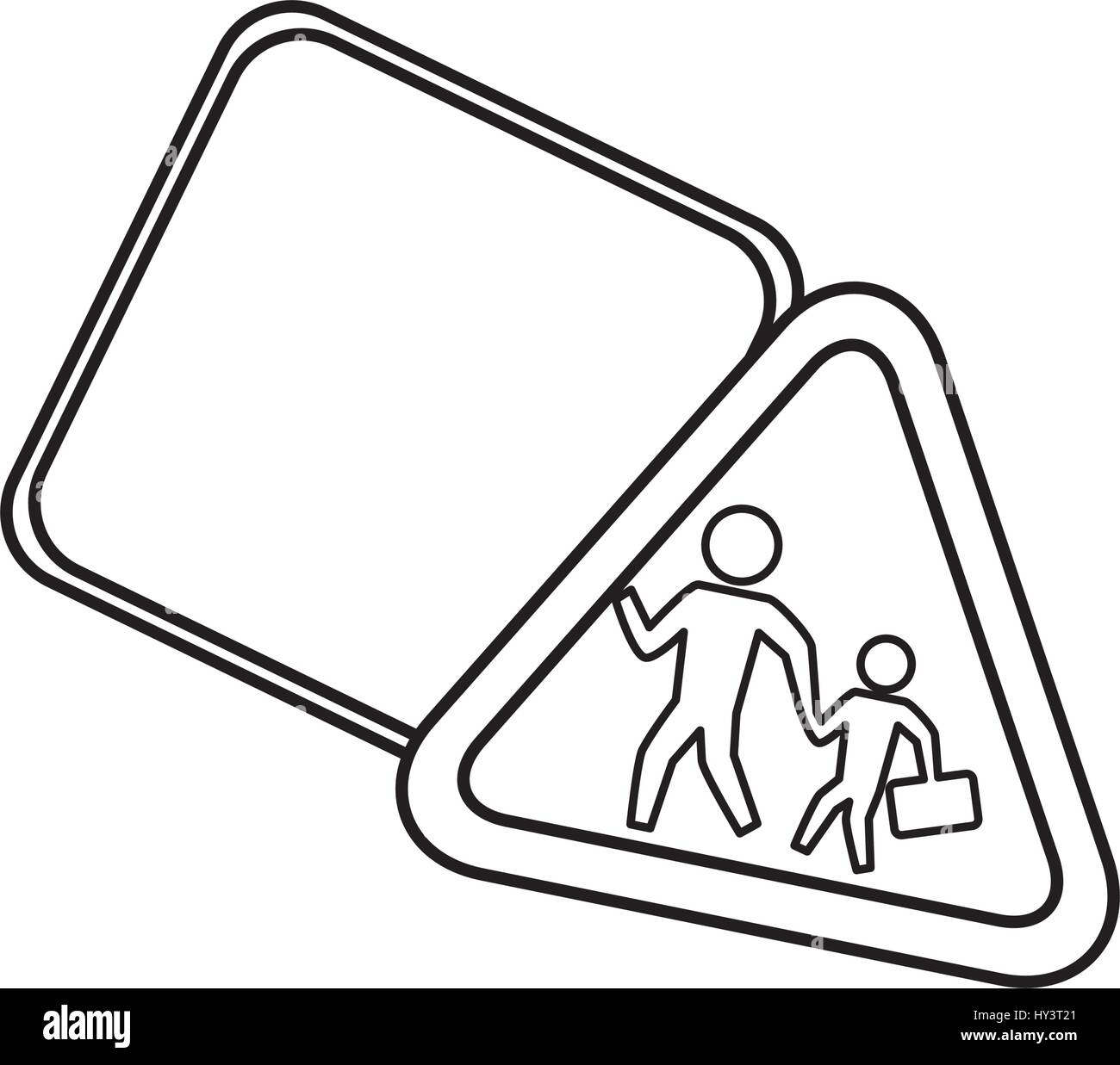 warning sign traffic caution vector icon illustration Stock Vector ...
