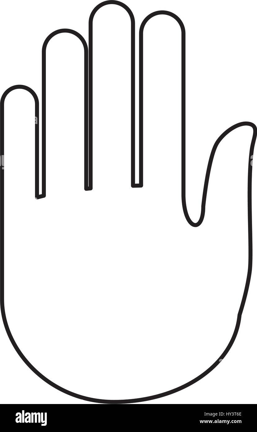 Stop Sign Hand Outline