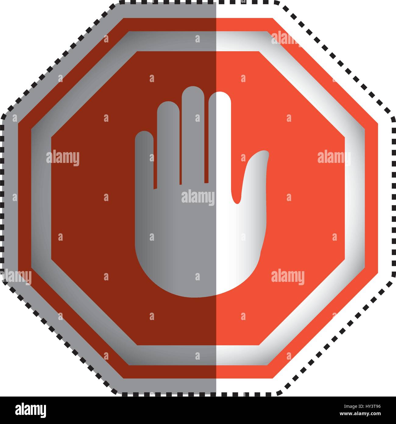 stop sign hand vector icon illustration clipart Stock Vector Image ...