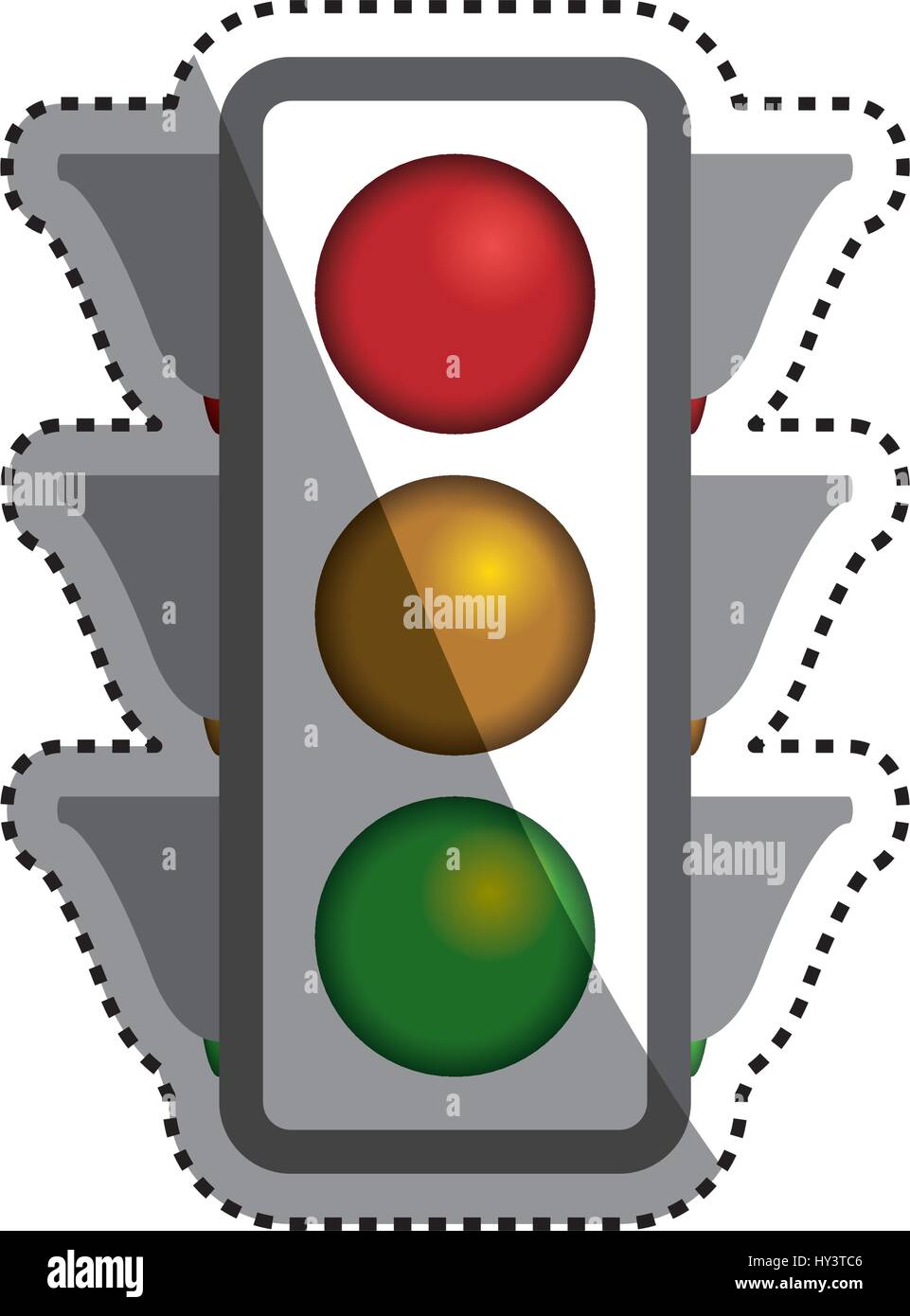 semaphore traffic light post vector icon illustration Stock Vector ...