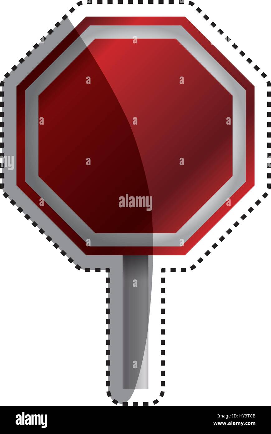 stop sign empty blank vector icon illustration Stock Vector Image & Art ...