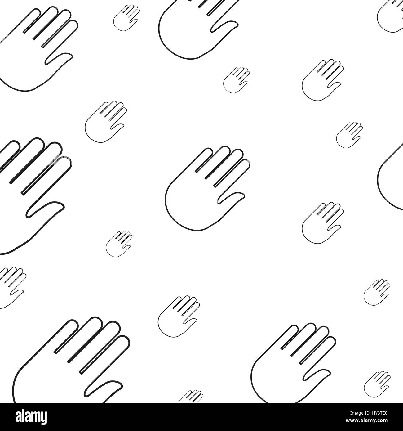 hand stop symbol pictogram vector icon illustration Stock Vector Image ...