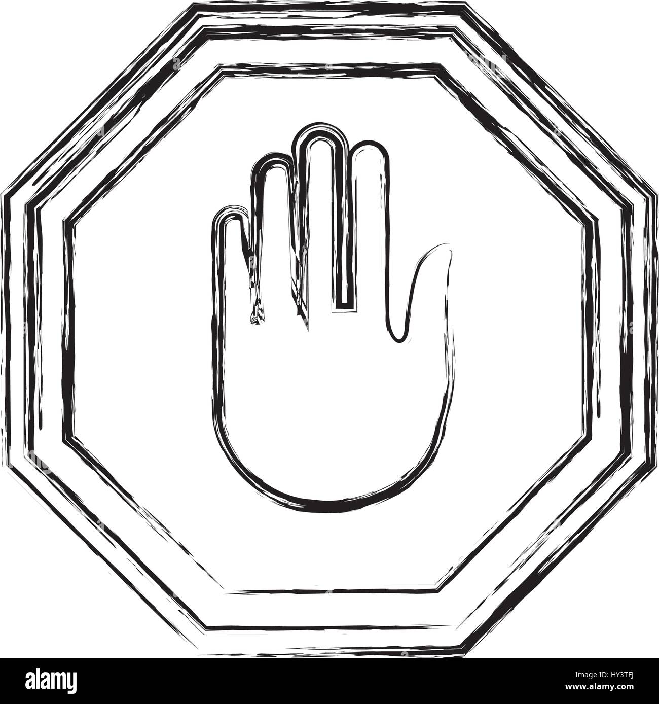 stop sign hand vector icon illustration clipart Stock Vector Image ...