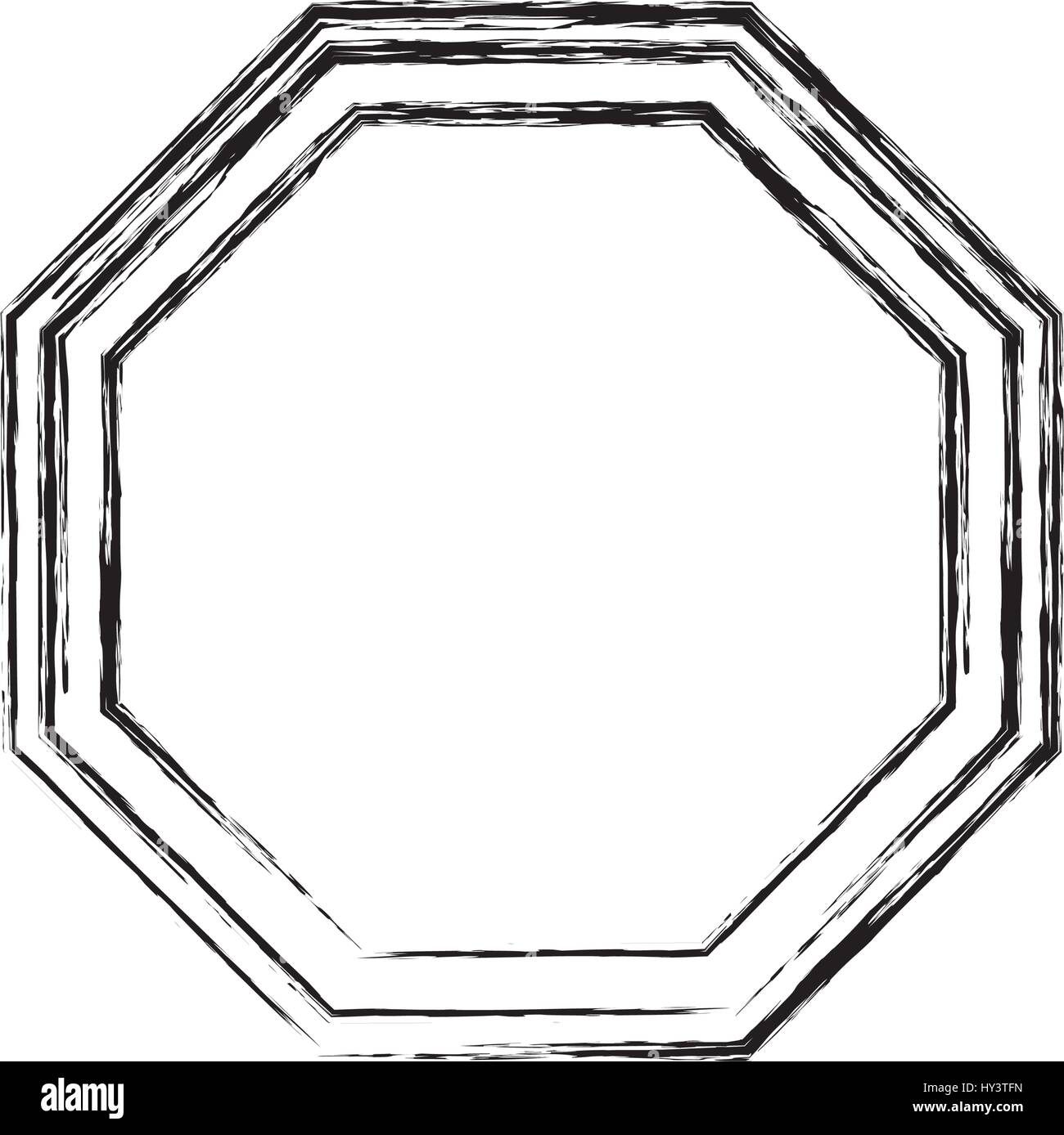 stop sign empty blank vector icon illustration Stock Vector Image & Art ...