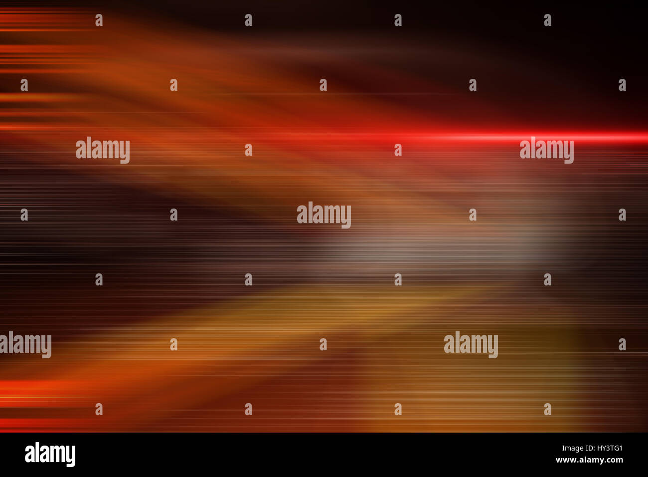 Digitally generated Orange light beams over skyscrapers Stock Photo - Alamy