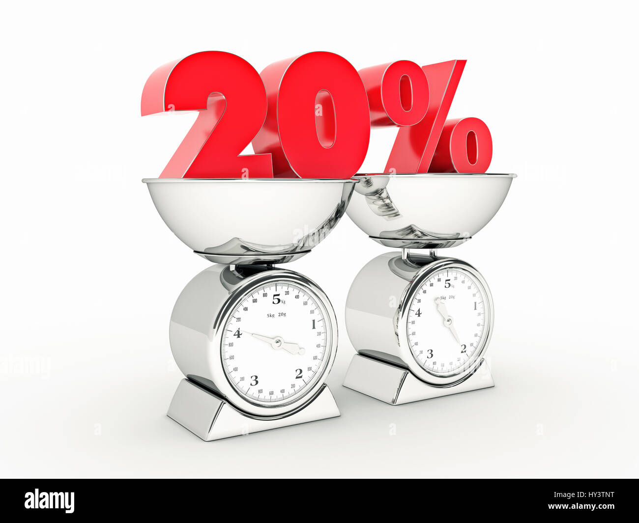 3D rendering of a 20 percent discount Stock Photo - Alamy